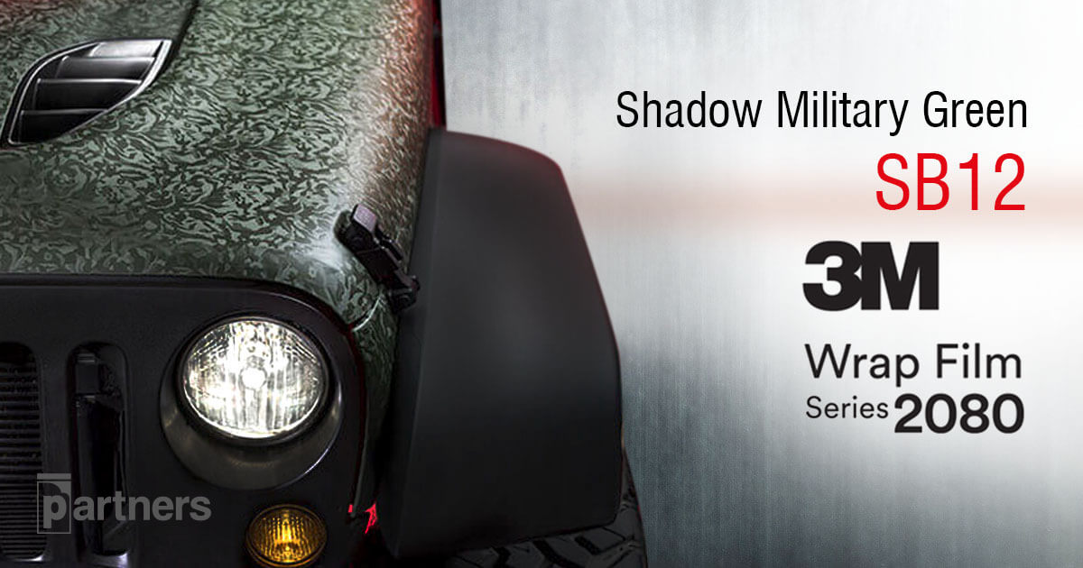 3M 2080 Wrap Film Series SB12 - Shadow Military Green