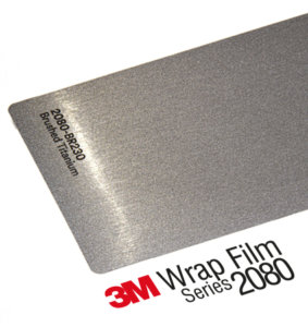 3M 2080 Wrap Film Series BR230 - Brushed Titanium | Textures