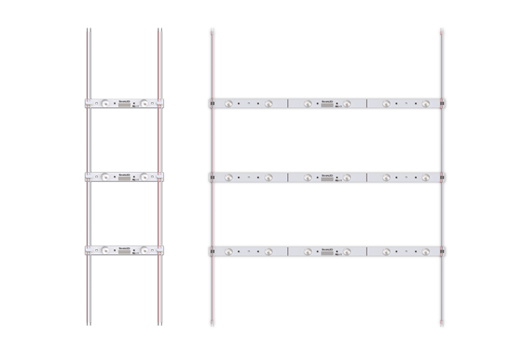 SloanLED BrightLINE illumination for shallow, single-sided sign boxes