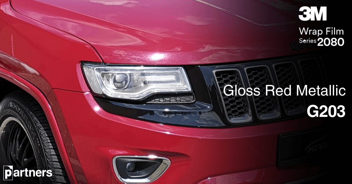 3M 2080 Wrap Film Series - G203 Red Metallic, gloss