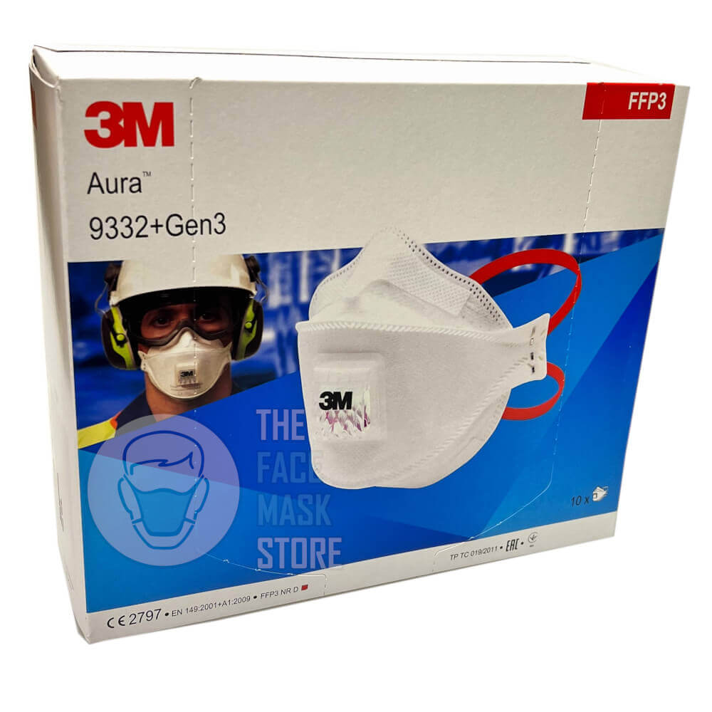 3M Aura 9332+Gen3 FFP3 Респираторна маска с най-висока защита срещу ...